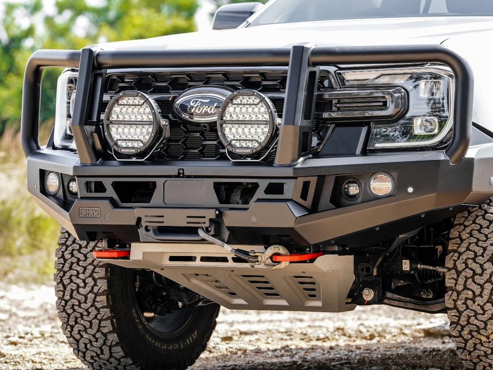 PIAK Genesis 4x4 Loop Bull Bar | Orange Recovery & Grey Bash Plate ...