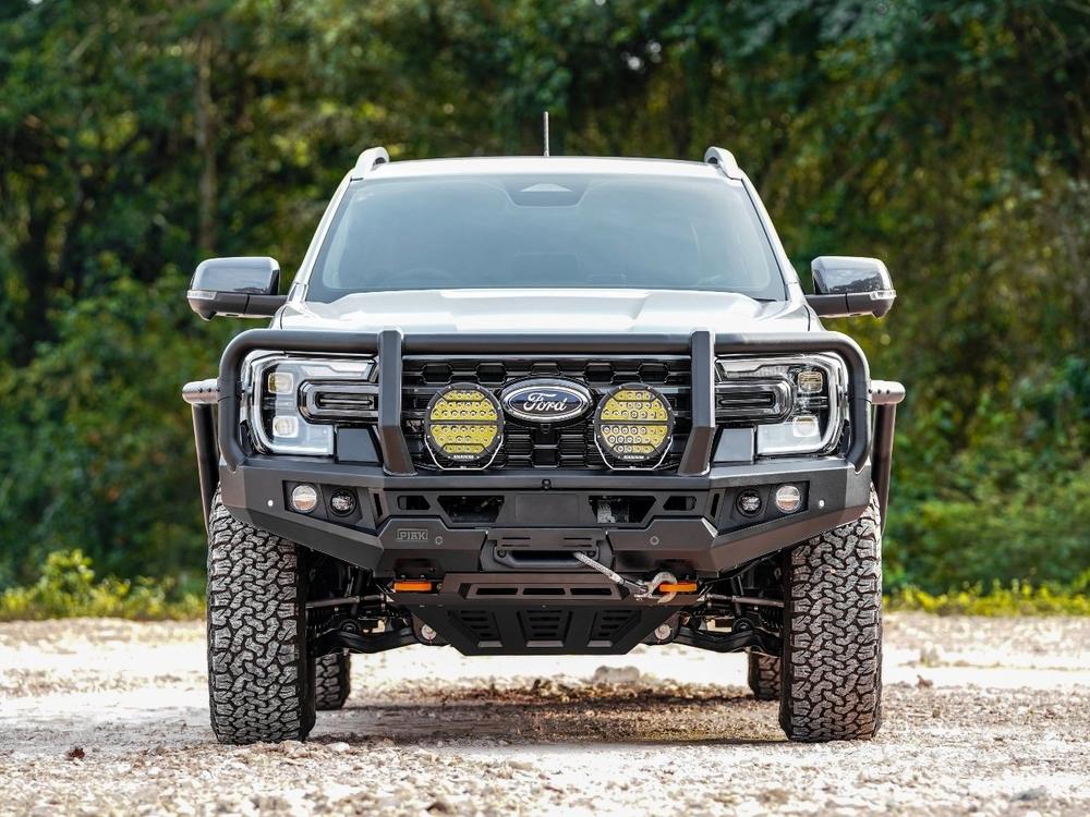 PIAK Genesis 4x4 Loop Bull Bar | Orange Recovery & Black Bash Plate ...