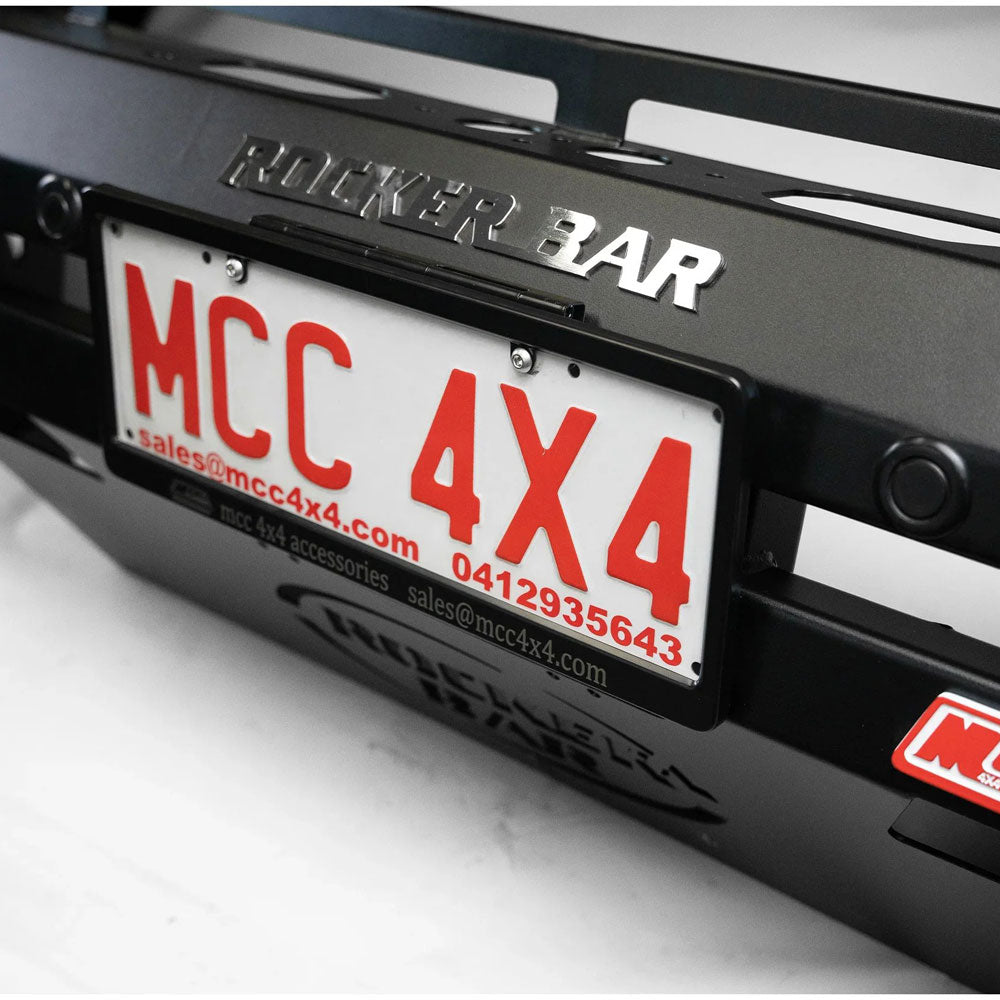 Low Profile Number Plate Mount Hinge with Stainless Frame Number Plate ...