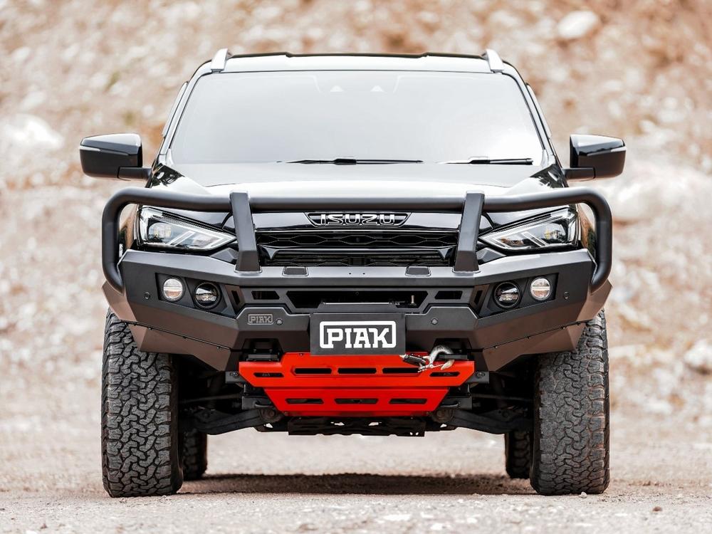 PIAK Genesis 4x4 Front Winch Loop Bumper Bull Bar with Orange Bash ...