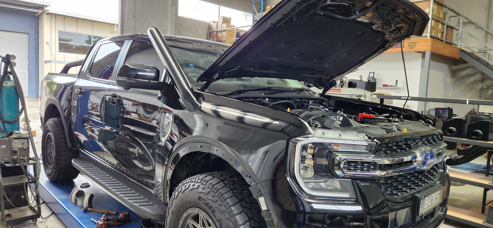 Ford Ranger NextGen 4″ Stainless Steel Snorkel Kit (SHORT)