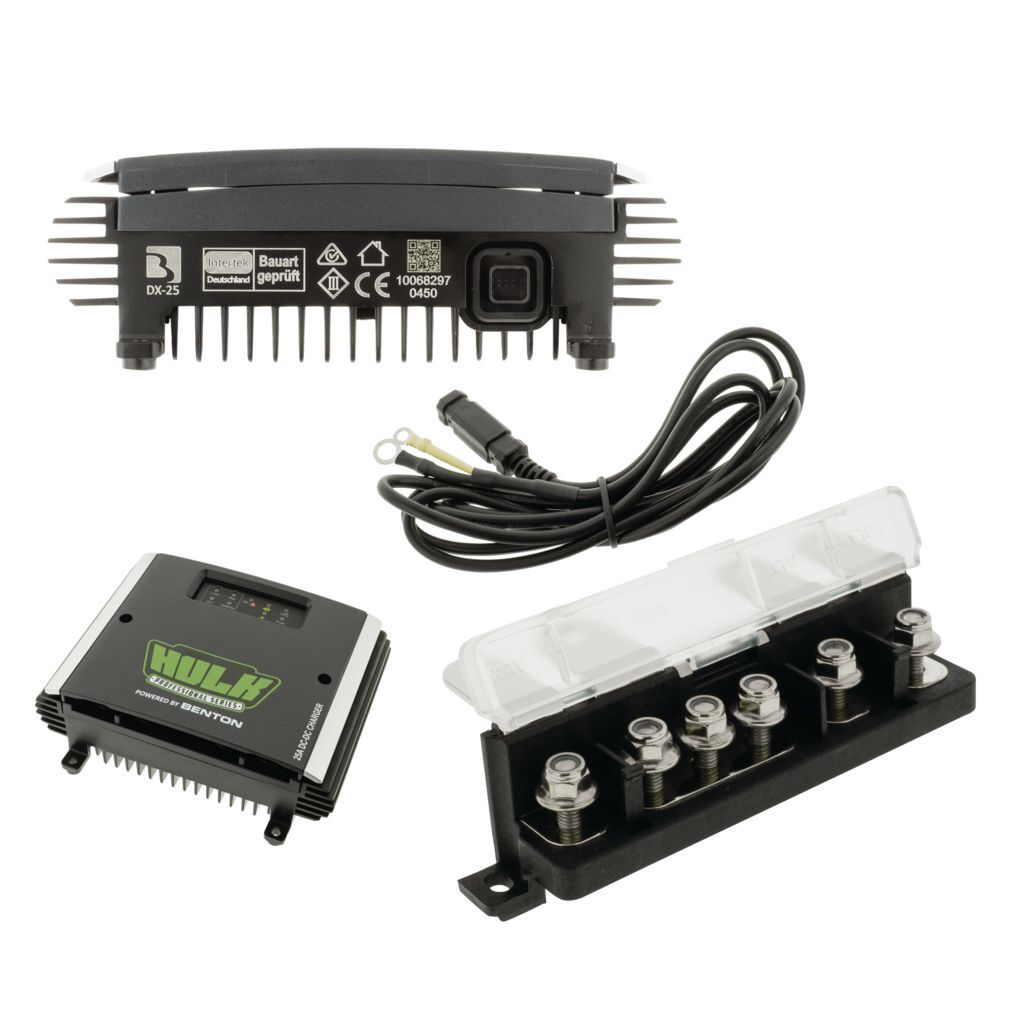 DC-DC BATT CHARGER KIT 12/24V 25amp WITH TERMINAL BLOCK INCL