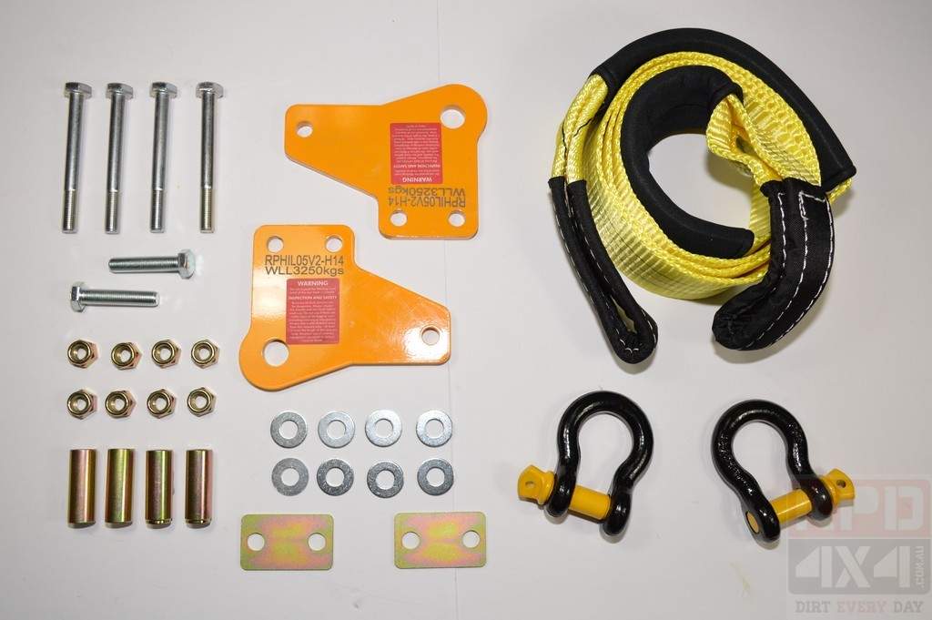 EXTENDED HEAVY DUTY TOW POINT Suitable for HILUX 05-ON - PAIR WITH ...