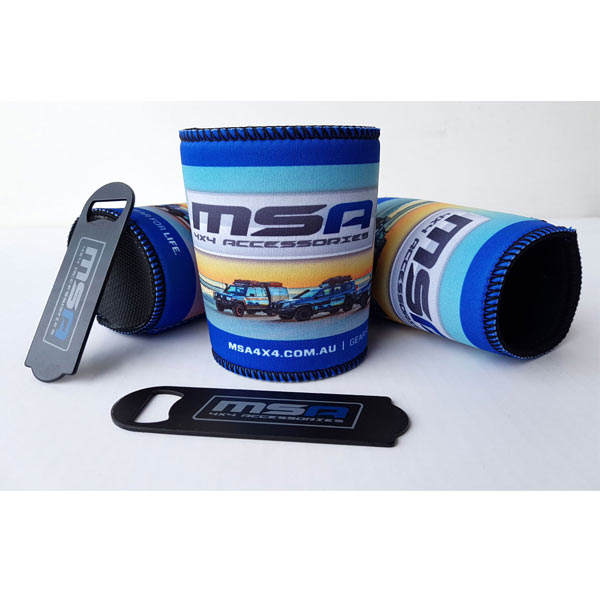 STUBBY COOLER & BOTTLE OPENER